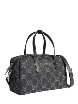 Gucci Small Boston Bag With Plaque - Black