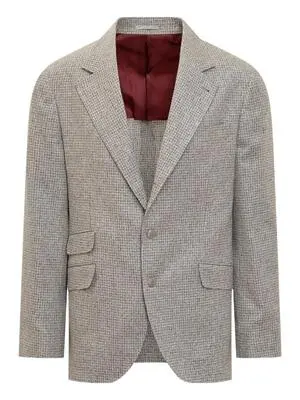 Brunello Cucinelli Single-breasted Tailored Jacket - Gray