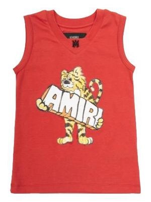 Amiri Sleeveless T-shirt With Printed Graphic - Red