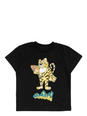 Amiri Tiger-print Logo-print T-shirt - Black