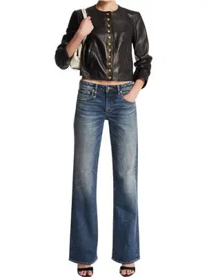 R13 Long-sleeve Leather Jacket - Black