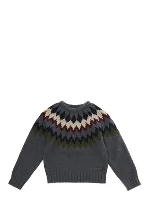 Dsquared2 Geometric Embroidered Long-sleeve Sweater - Grey