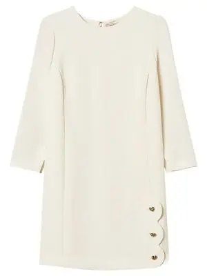 TWINSET Long-sleeve Dress With Button Details - White