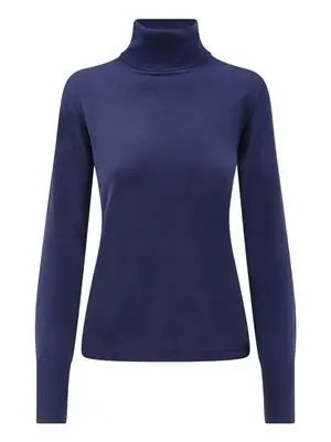 Aspesi Ribbed-knit Turtleneck Sweater - Blue