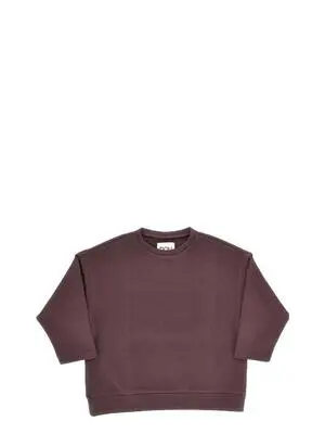 DOUUOD Crewneck Sweatshirt With Ribbed Details - Red