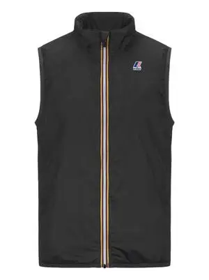 K-WAY Stand-collar Zip-up Vest - Black