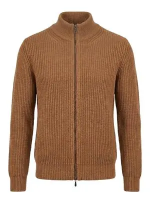 DRUMOHR Zip-up Cardigan - Vicuna