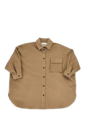 DOUUOD Douuod Cotton Shirt Dress With Chest Pocket