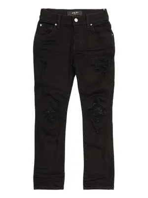 Amiri Belt Loop Jeans With Distressed Details - Black