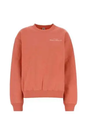 SPORTY  RICH Sporty & Rich Crewneck Long Sleeve Sweatshirt - Red