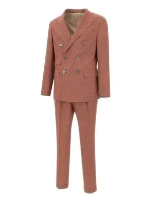 Hugo Boss Heston Slim Double-breasted Suit - Brown