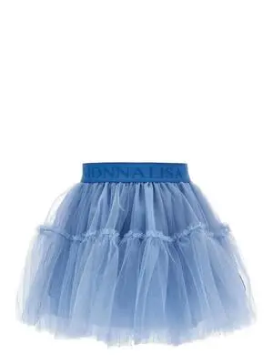 Monnalisa Ruffled Tulle Skirt - Blue