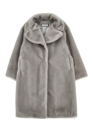 Monnalisa Plush Fur Coat - Grey
