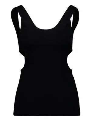 Auralee Cut-out Tank Top - Black