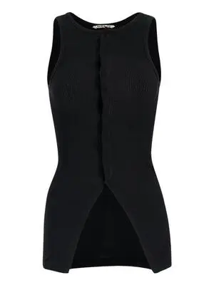 Auralee Button-up Tank Top - Black
