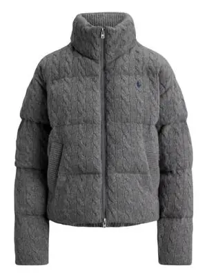 Polo Ralph Lauren Cable-knit Quilted Jacket - Grey