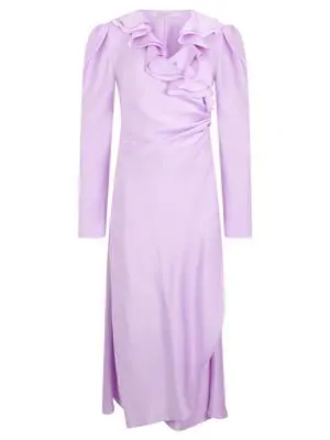 Philosophy Di Lorenzo Serafini Long-sleeved Ruffled Neckline Wrap Dress - No