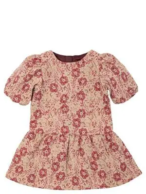 Chloé Floral Print Puff Sleeve Dress - Pink