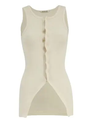 AURALEE Ribbed-knit Tank Top