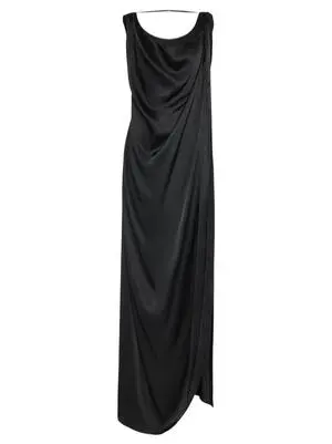 MAISON MARGIELA Draped Split Maxi Dress - Black