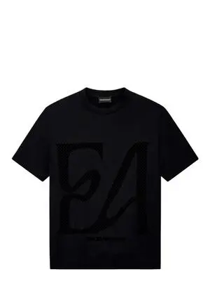 Emporio Armani Short-sleeved Crew-neck Casual T-shirt - Black