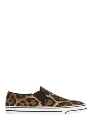 Dolce & Gabbana Dg Sailing Leopard Print Slip-on Sneakers - No