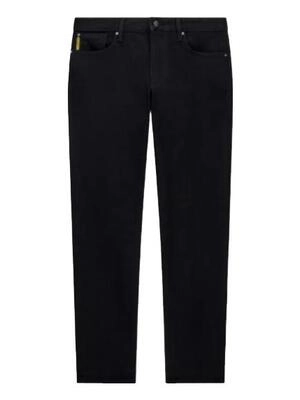 Emporio Armani Belt-loop Jeans With Eagle Logo Detail - Black