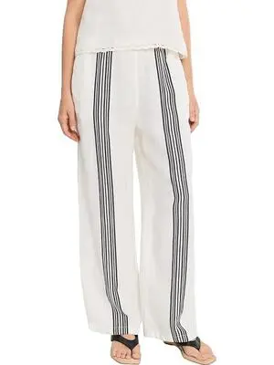 MADEWELL Linen Pull-on Bold Stripe Women's Clothing Bold Placement Stripe Black