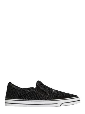 Dolce & Gabbana Raffia Slip-on Sneakers - Black