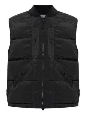 Stone Island Stand-collar Vest - Black