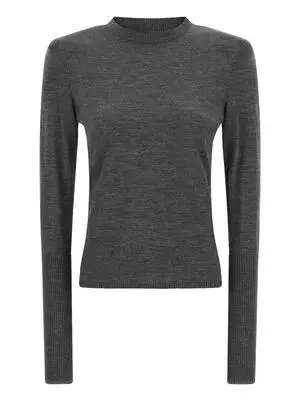 Pinko Long Sleeve Ribbed-cuff Jumper - Grey