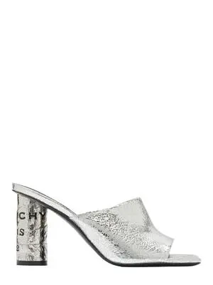 Givenchy Tape Logo-print Heeled Sandals - Silver