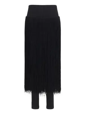 Alaïa Fringed Trousers - Black