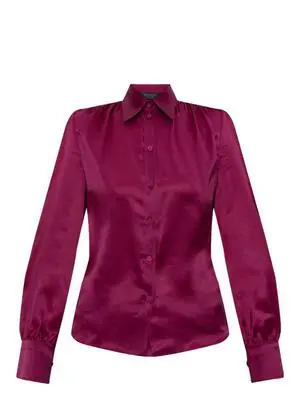 Balenciaga Long-sleeved Shirt With Lapel Collar - Red