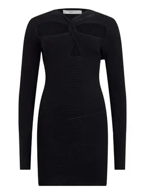 Philosophy Di Lorenzo Serafini Cut-out Ribbed Minidress - Black