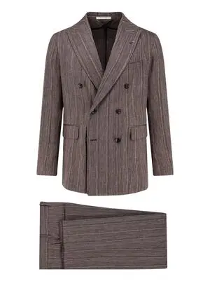 Tagliatore Two Piece Double Breasted Suit - Black