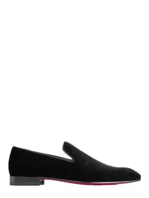 CHRISTIAN LOUBOUTIN Velvet Dandelion Loafers - Black