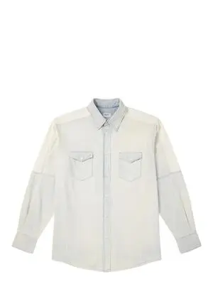 GHIAIA Washed Denim Shirt - Blue