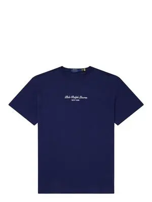 Polo Ralph Lauren Logo-embroidered Cotton-jersey T-shirt - Blue