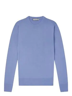 Canali Wool Crew Neck Sweater - Blue