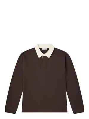 FRAME Cotton-jersey Polo Shirt - Brown