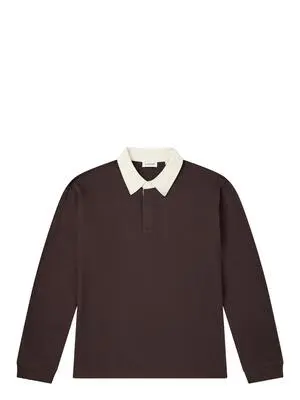 FRAME Cotton-jersey Polo Shirt - Brown