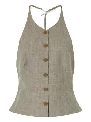 Christopher Esber Banyan Crystal-embellished Vest - Gray