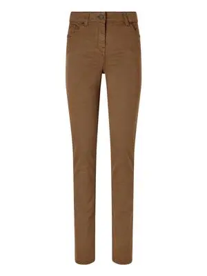 PURDEY Purdey Cotton, Lyocell And Silk-Blend Skinny-Leg Pants