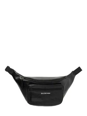 Balenciaga Crinkled Glossed-leather Belt Bag - Black