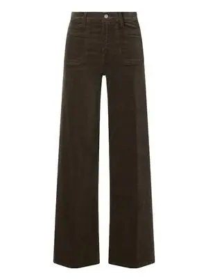FRAME Le Slim Palazzo Modernist Corduroy Wide-leg Pants - Green