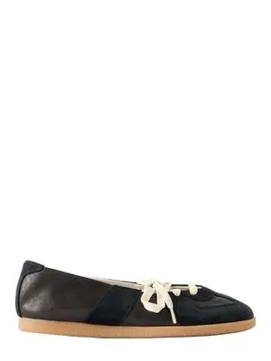 MAISON MARGIELA Replica Suede-trimmed Leather Sneakers - Black