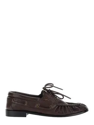 Saint Laurent Le Loafer Bateau - Brown