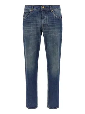 Dolce & Gabbana Logo Plaque Jeans - Blue