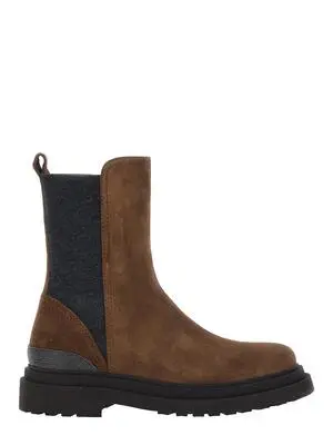 Brunello Cucinelli Brunello Cucinelli Suede Ankle Boots Multicolor